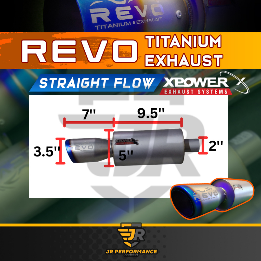 Xpower Revo Titanium Exhaust Muffler Straight Flow Sflow S Flow X Power ...