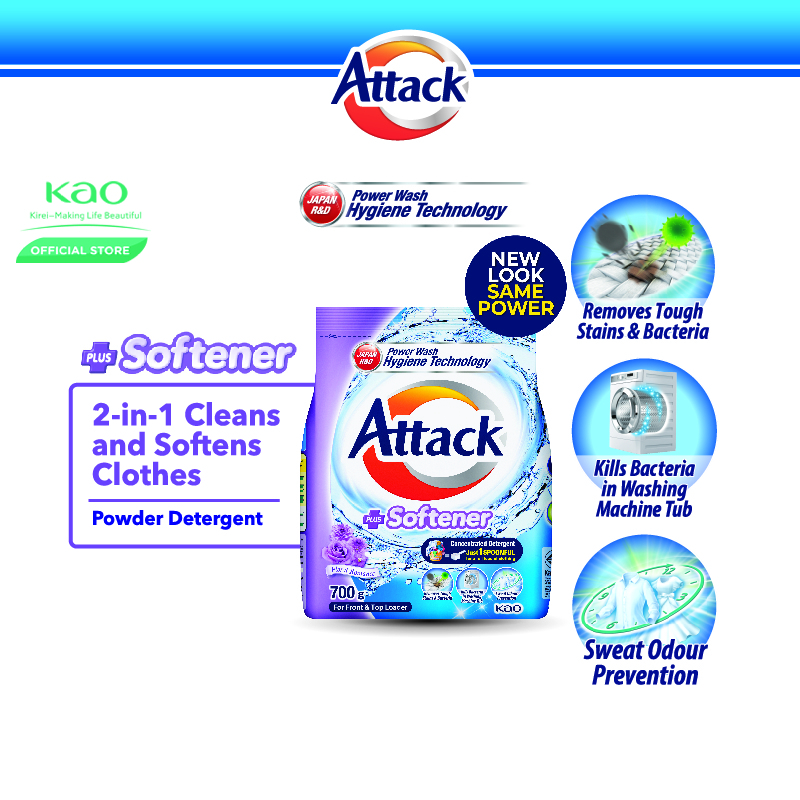 Attack Powder Detergent Plus Softener Floral Romance (1.4kg) | PGMall