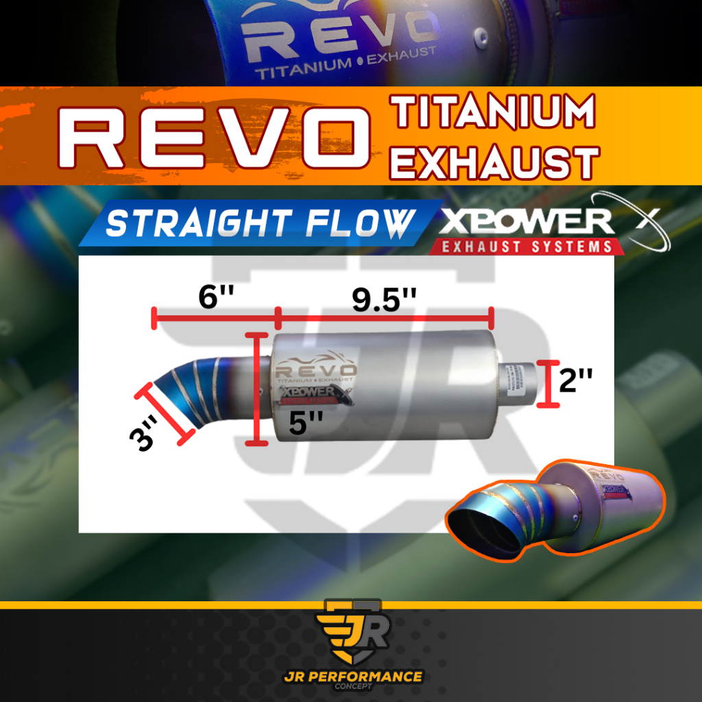 Xpower Revo Titanium Exhaust Muffler Straight Flow Sflow S Flow X Power ...