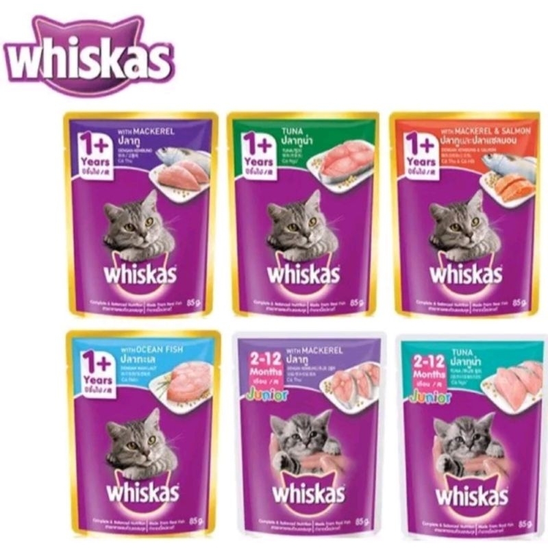 Whiskas Pouch Wet Cat Food (80g 12 Packs) | Cat Food | PetFinder.my