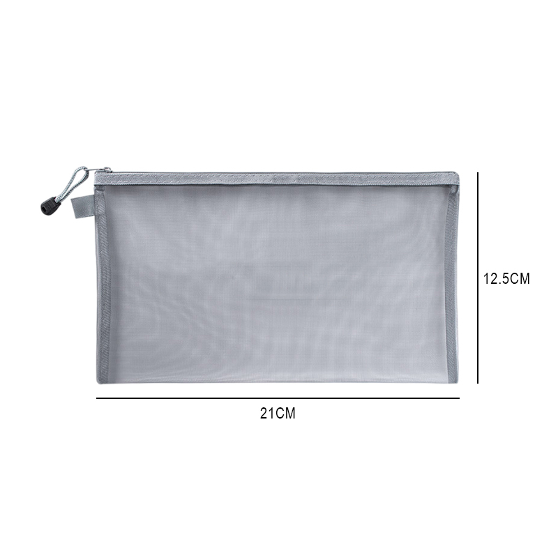 Transparent Mesh Pencil Case Pen Bag Nylon Pencil Pouch Muji Style ...