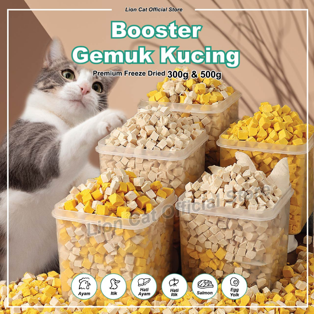Booster Gemuk Kucing Makanan Ayam Kering Freeze Dried Pet Fo ...