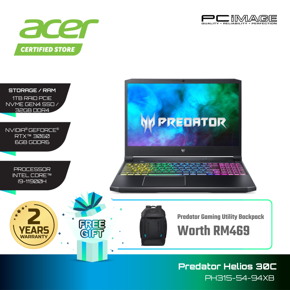 Spesifikasi dan harga Acer Predator Helios 300 Ph315 54 di Malaysia ...