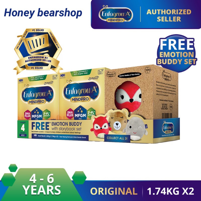 *Enfagrow A+ MindPro 2'-FL Step 4 Original 3.48kg Free Buddy Set Milk ...