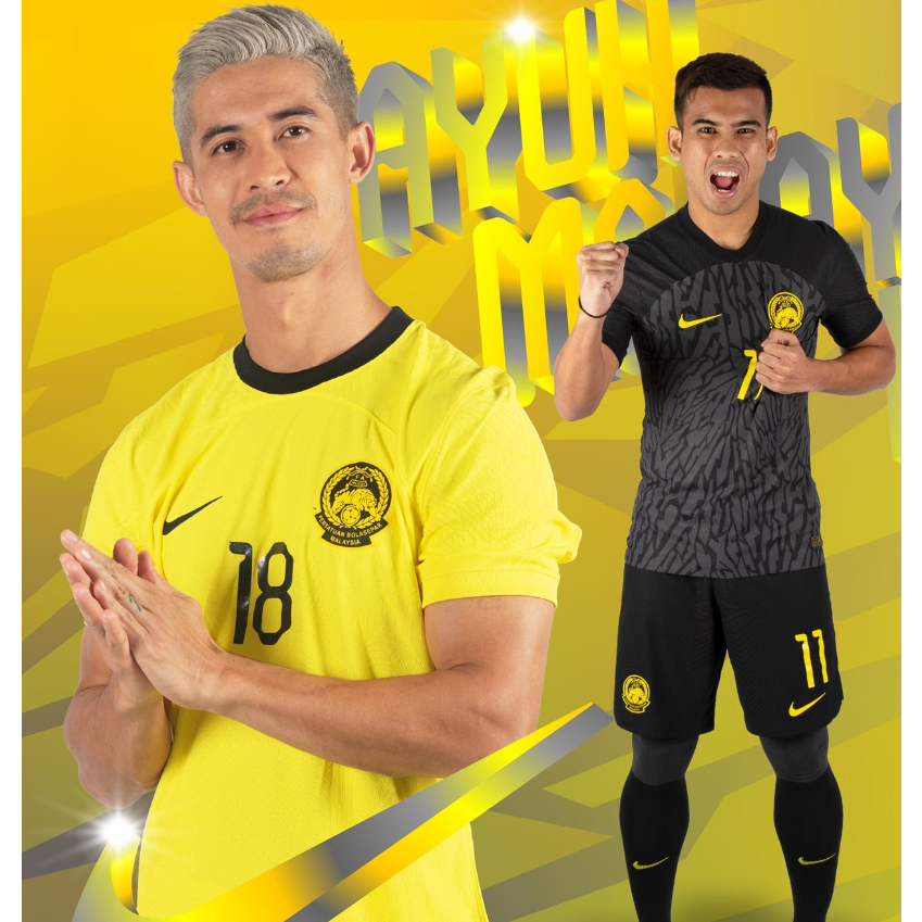 Malaysia Home & Away Player Issue Fans Issue BIG SIZE (XS-5XL) Kit World Cup 2022 *Local Seller ...