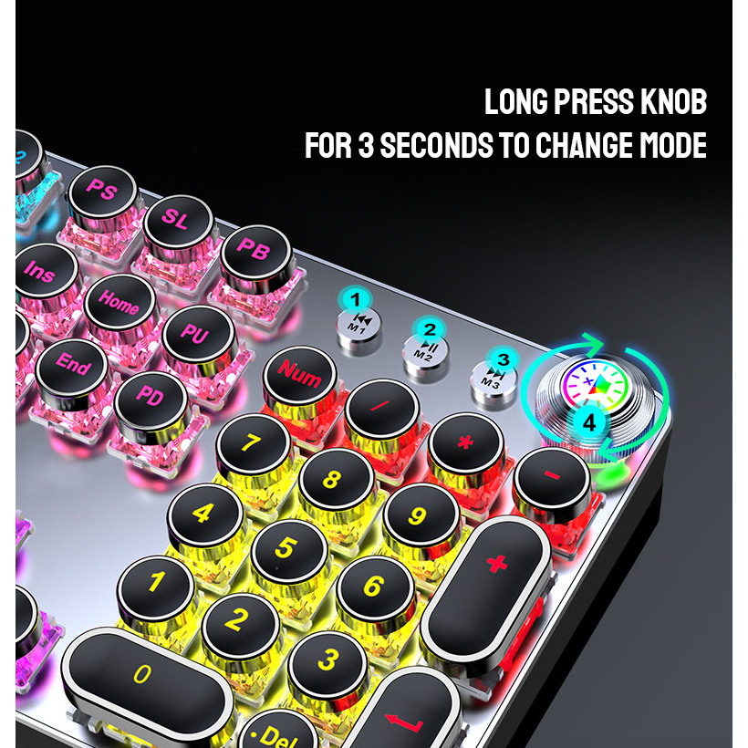 ROUND MECHANICAL KEYBOARD REAL GAMING KEYBOARD BLUE SWITCH SWITCHES ...