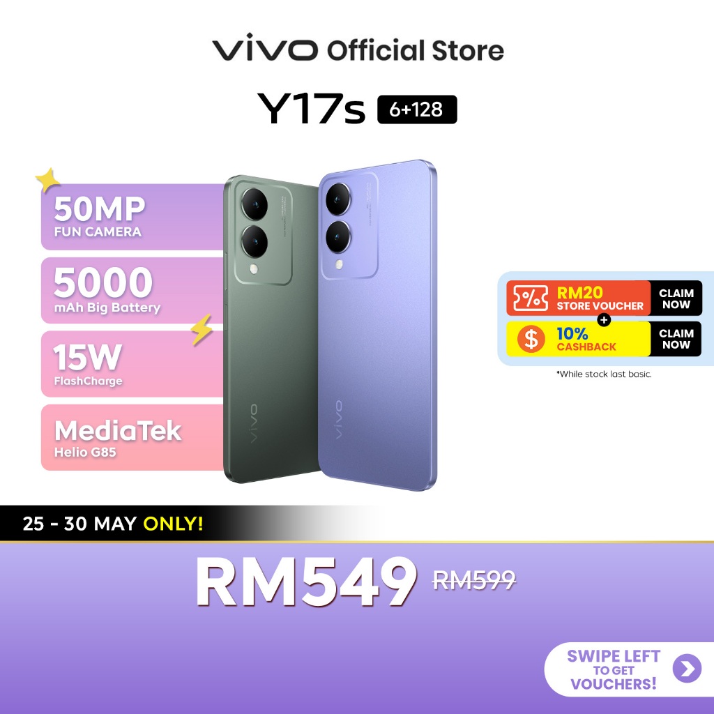 vivo Y17s Price in Malaysia & Specs - RM499 | TechNave