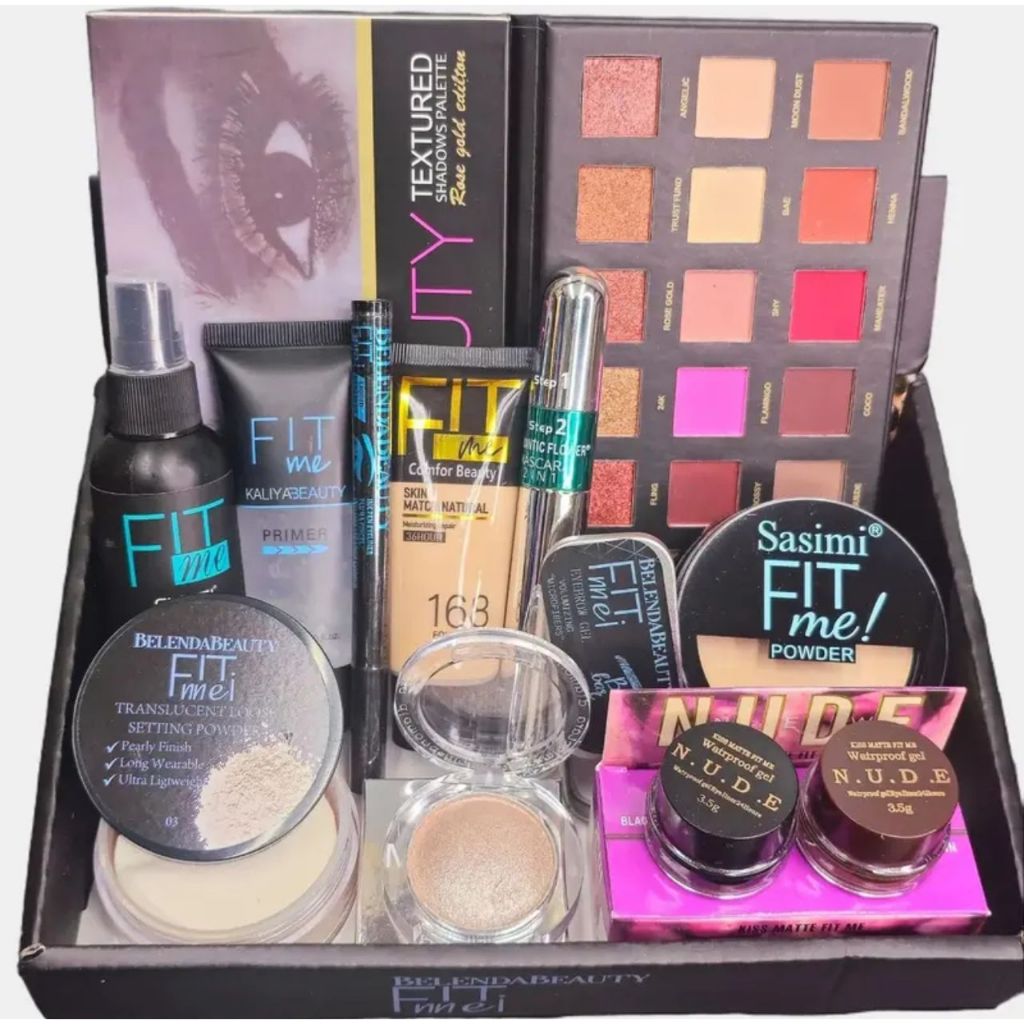 Set Make up Fit Me 11 in 1 Eyeshadow eyebrow Mascara Full coverage | PGMall