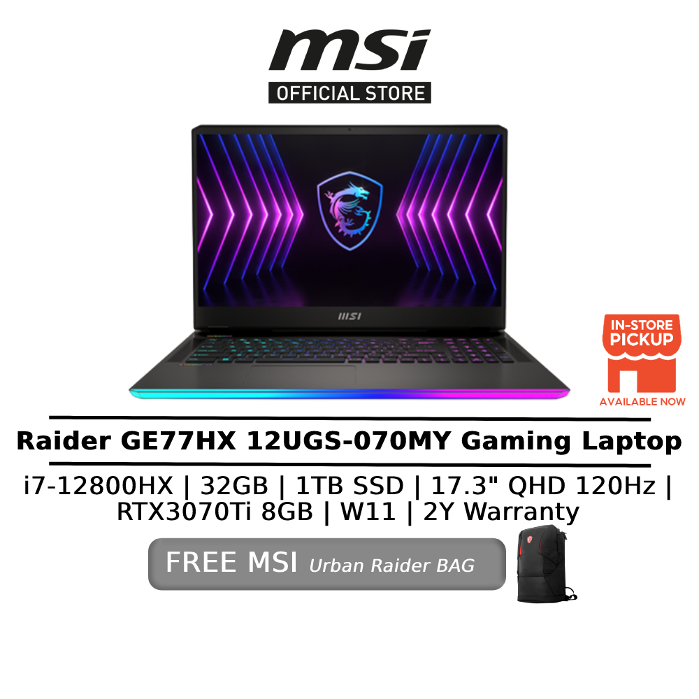 MSI Raider GE77HX Price in Malaysia & Specs - RM12499 | TechNave