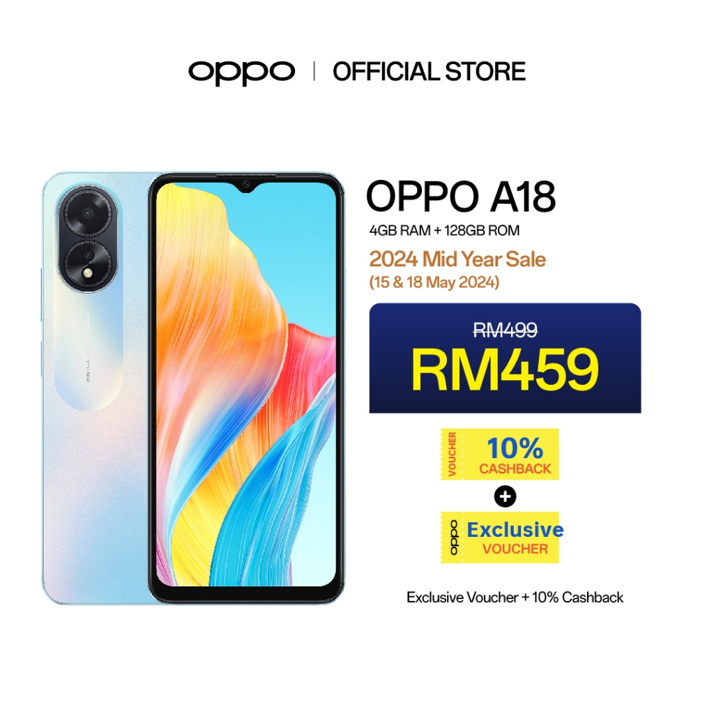 Oppo A18 Price in Malaysia & Specs - RM435 | TechNave