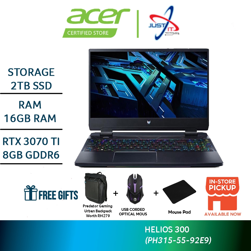 Acer Predator Helios 300 PH315-55 Price in Malaysia & Specs - RM5999 ...