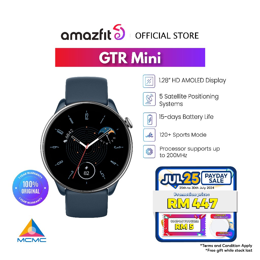 Spesifikasi dan harga Amazfit Gtr Mini di Malaysia - TechNave BM