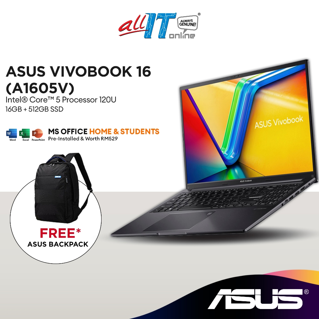 ASUS Vivobook 16 (A1605V) Price in Malaysia & Specs - RM3199 | TechNave