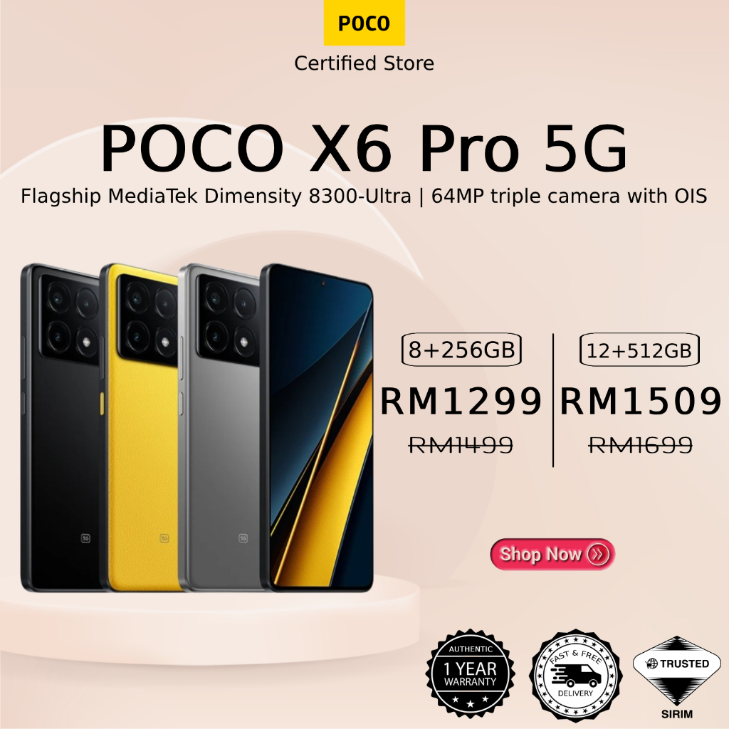 Poco X6 Pro Price in Malaysia & Specs - RM1207 | TechNave