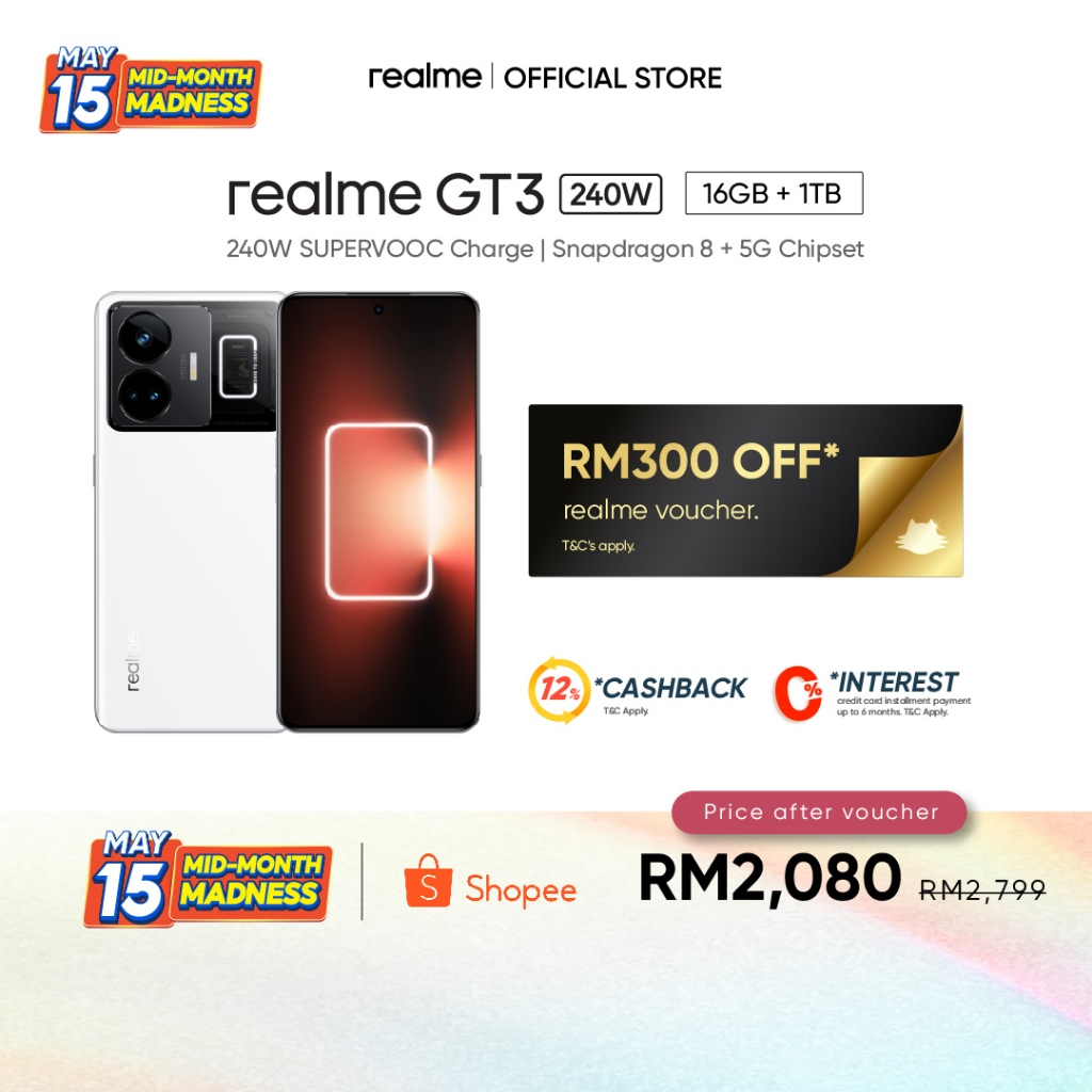 realme GT3 Price in Malaysia & Specs - RM2149 | TechNave