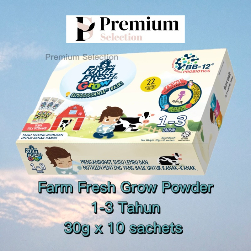Farm Fresh Grow Powder 1-3 Tahun/4-6 Tahun 30g x 10 sachets (1 box) 4-6 ...