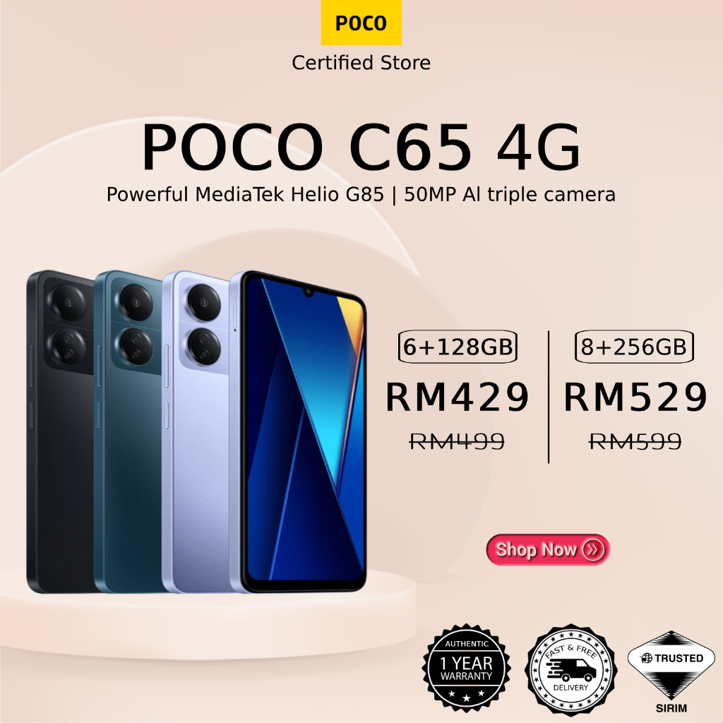 Poco C65 Price in Malaysia & Specs - RM415 | TechNave