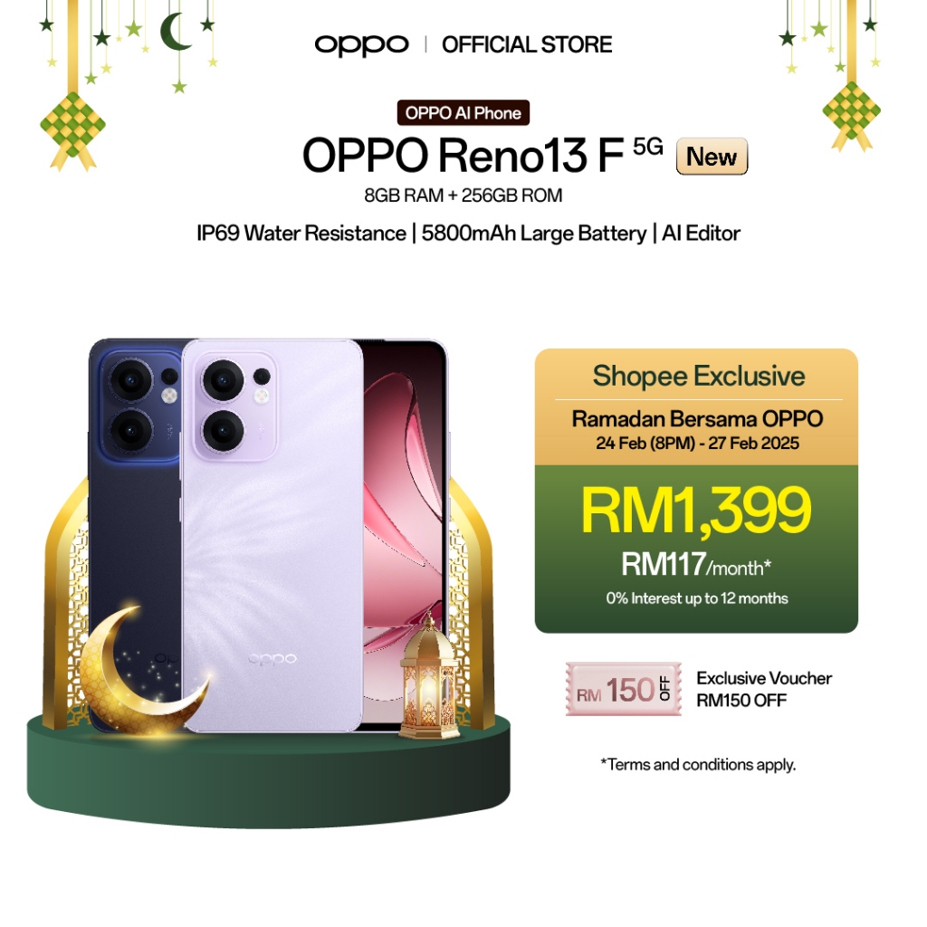 Oppo Reno 13 F Price in Malaysia & Specs - RM1399 | TechNave
