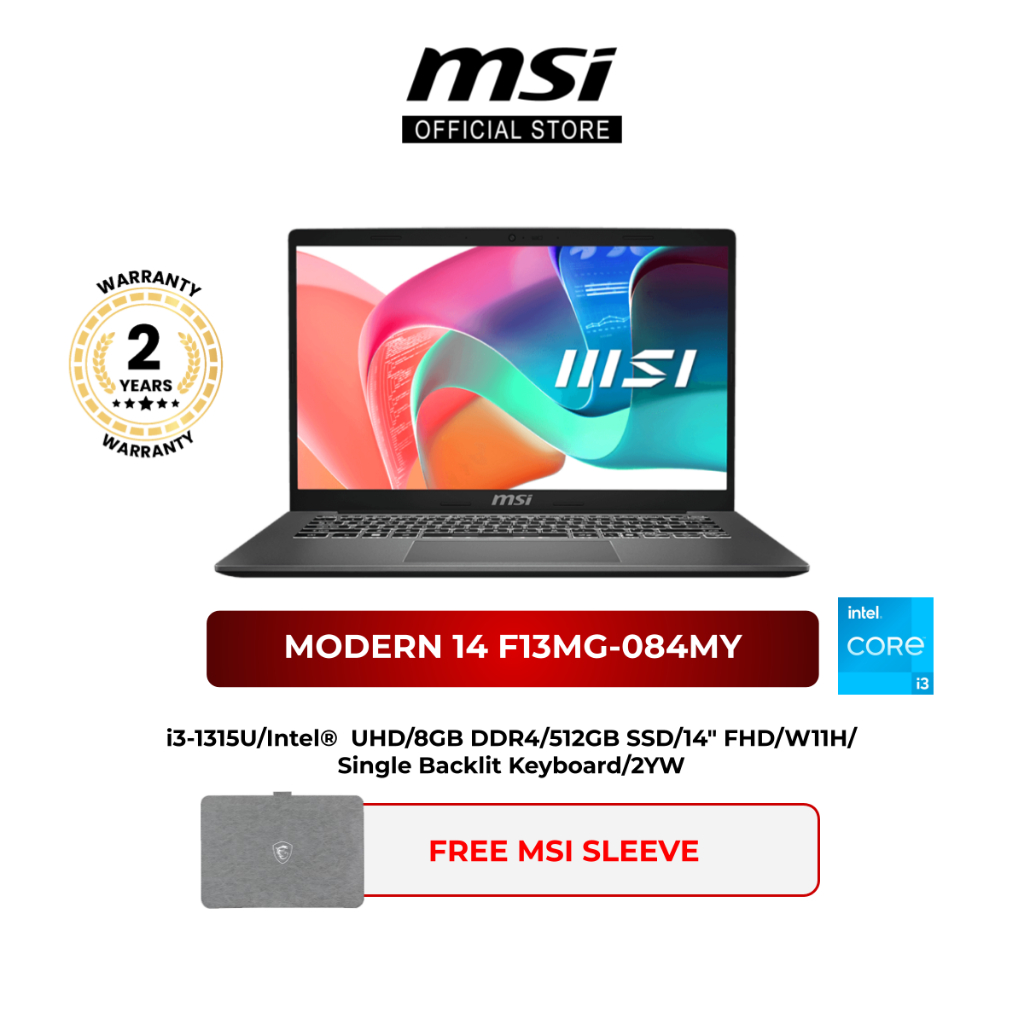 MSI Modern 14 F13M Price in Malaysia & Specs - RM2049 | TechNave