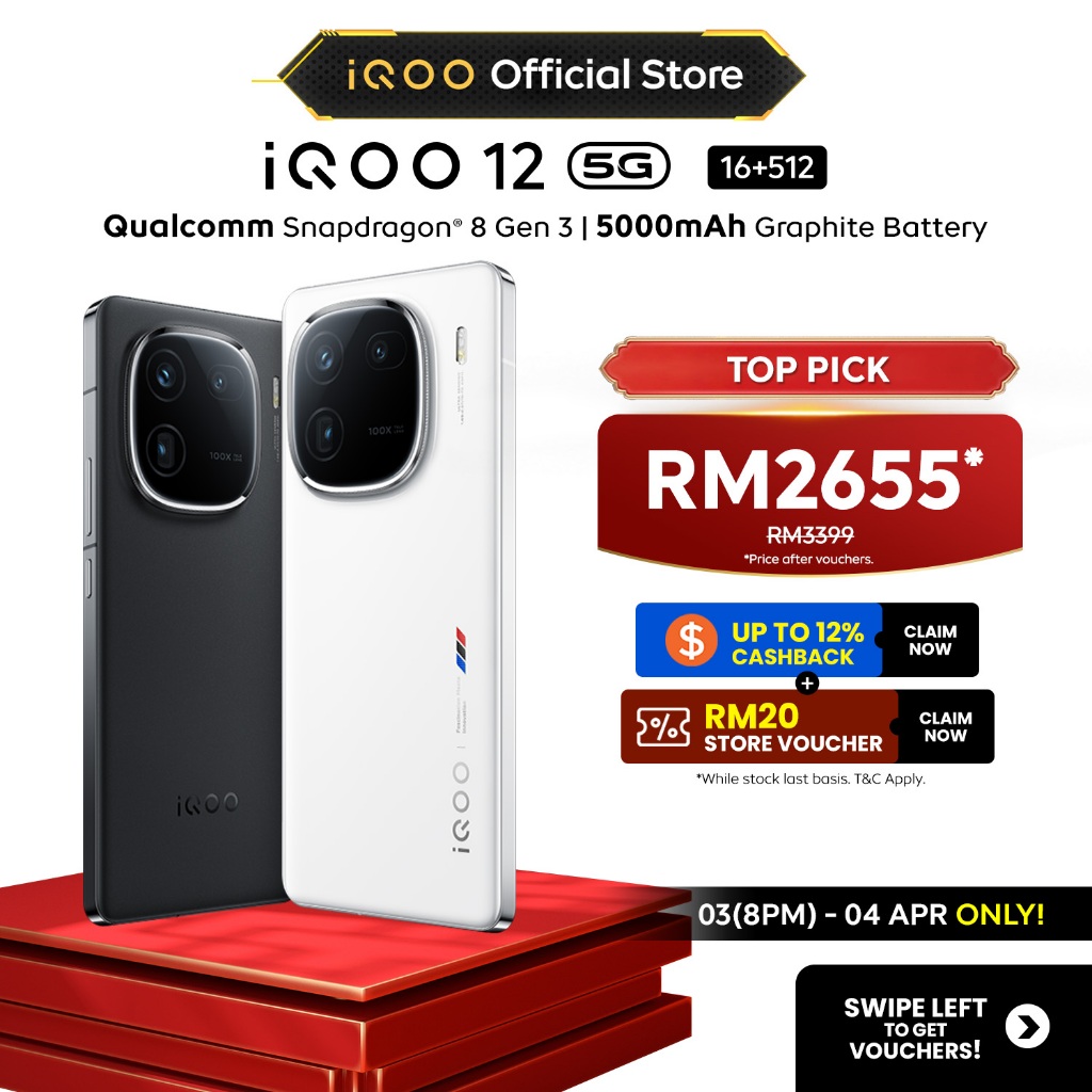 iQOO 12 Price in Malaysia & Specs - RM2925 | TechNave