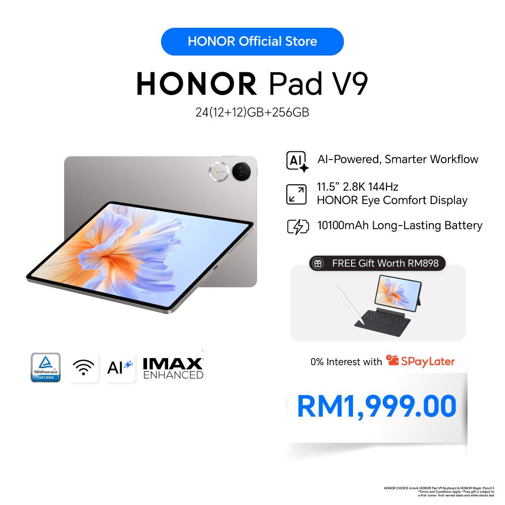 Spesifikasi dan harga Honor Pad V9 di Malaysia - TechNave BM