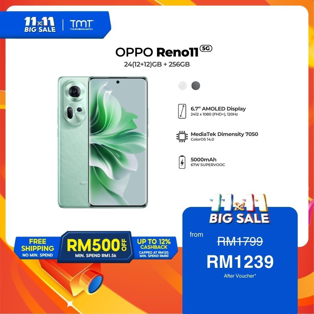 Oppo Reno 11 Price in Malaysia & Specs - RM1399 | TechNave