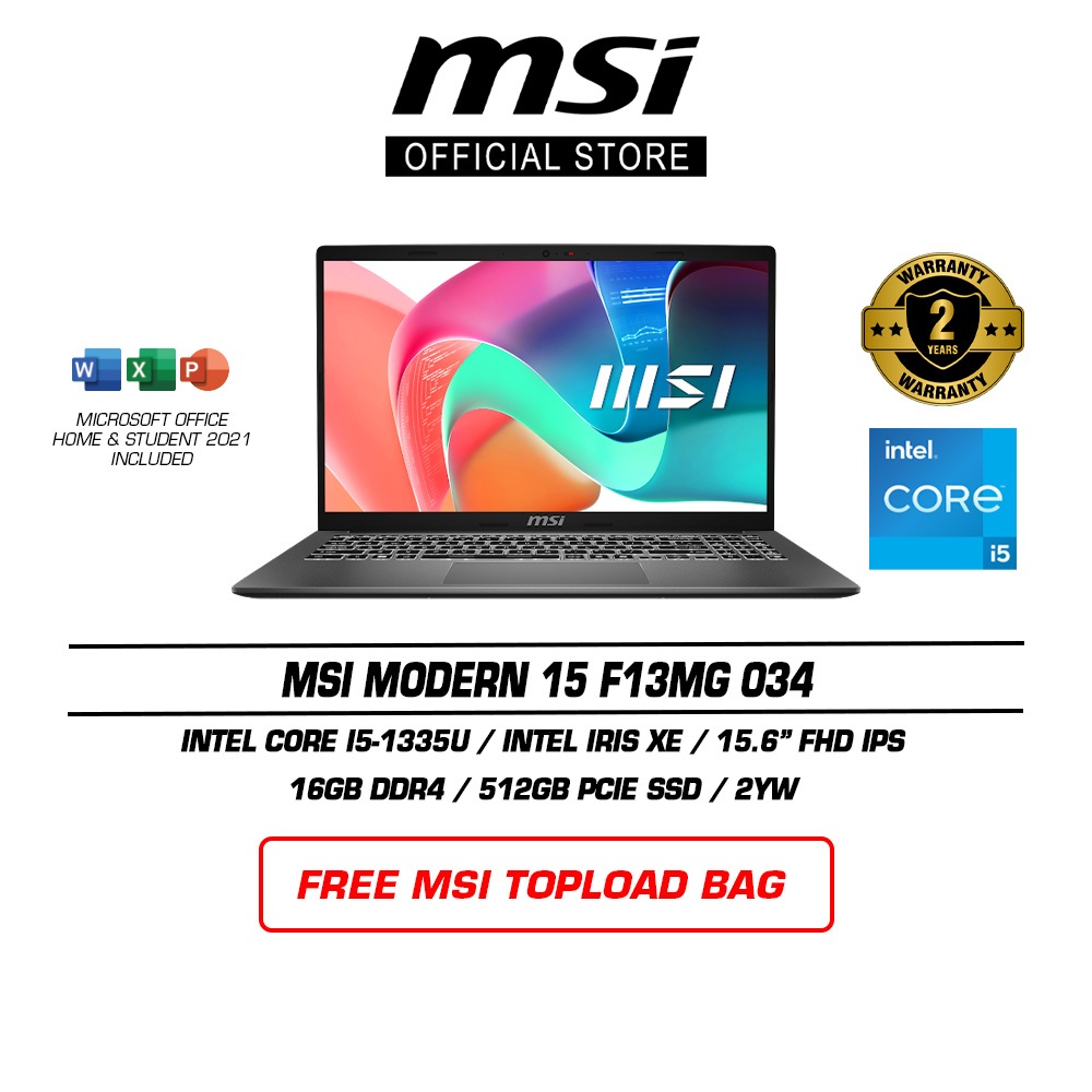 MSI Modern 15 F13M Price in Malaysia & Specs - RM2699 | TechNave