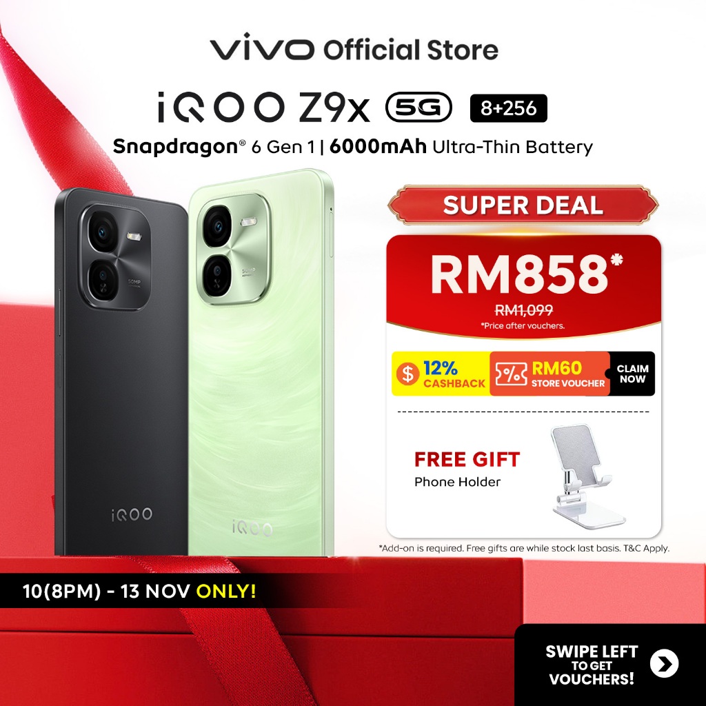 iQOO Z9x Price in Malaysia & Specs - RM988 | TechNave