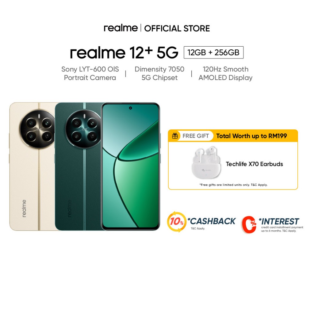 Realme 12 Plus Price in Malaysia & Specs - RM1139 | TechNave