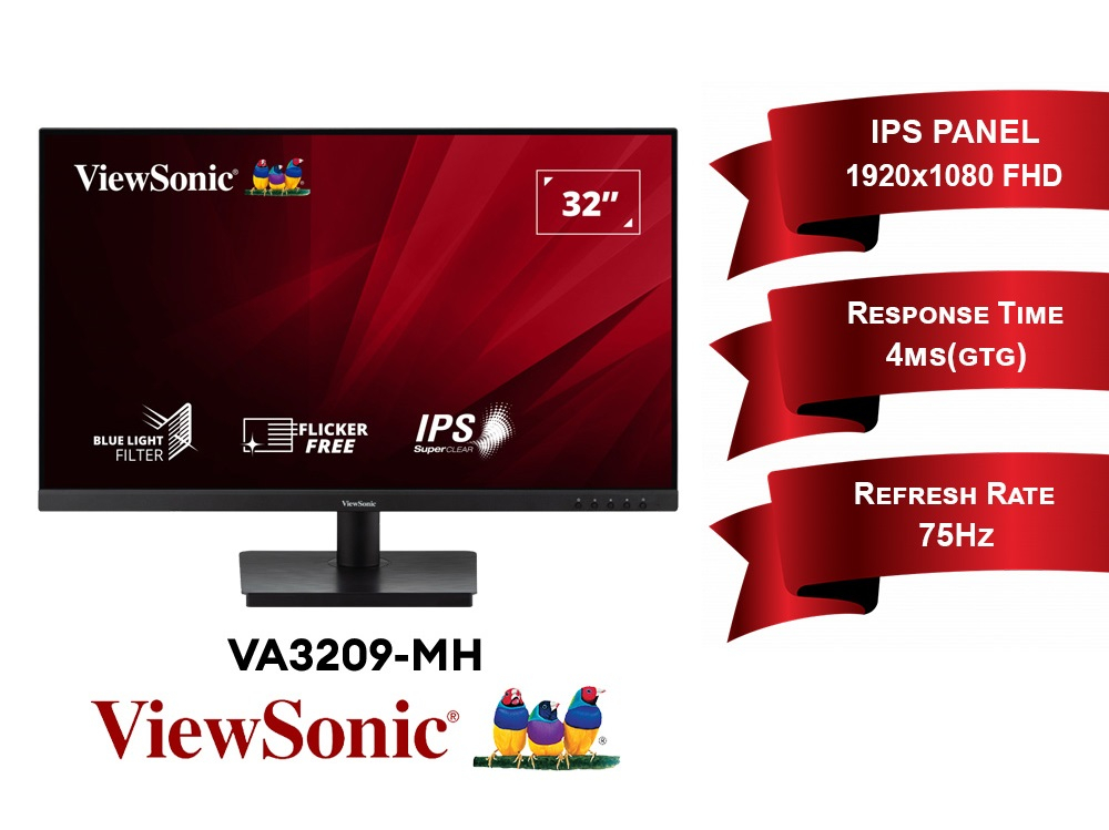 ViewSonic VA3209-2K-MHD (QHD) / VA3209-MH (FHD) 32"inch SuperClear IPS ...