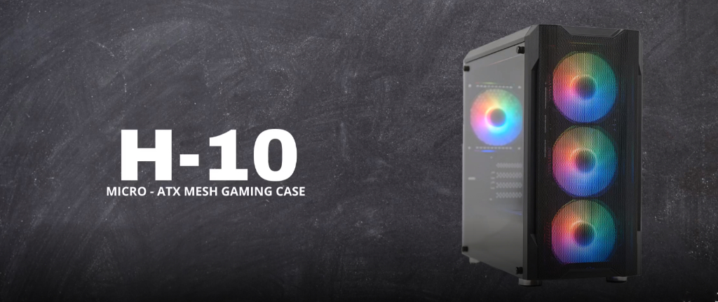 Invasion H-10 Micro-ATX Gaming Casing with ARGB Fans Option | Shopee ...