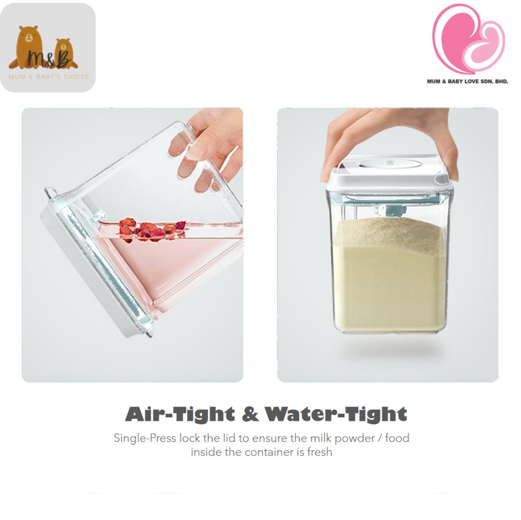M&B Air Tight Milk Powder Container Rectangle (1700ml/ 2300ml) | Shopee Malaysia