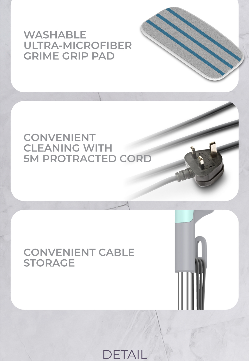 PERYSMITH ELECTRIC STEAM MOP CLEANPRO SERIES M1 - PerySmith Malaysia