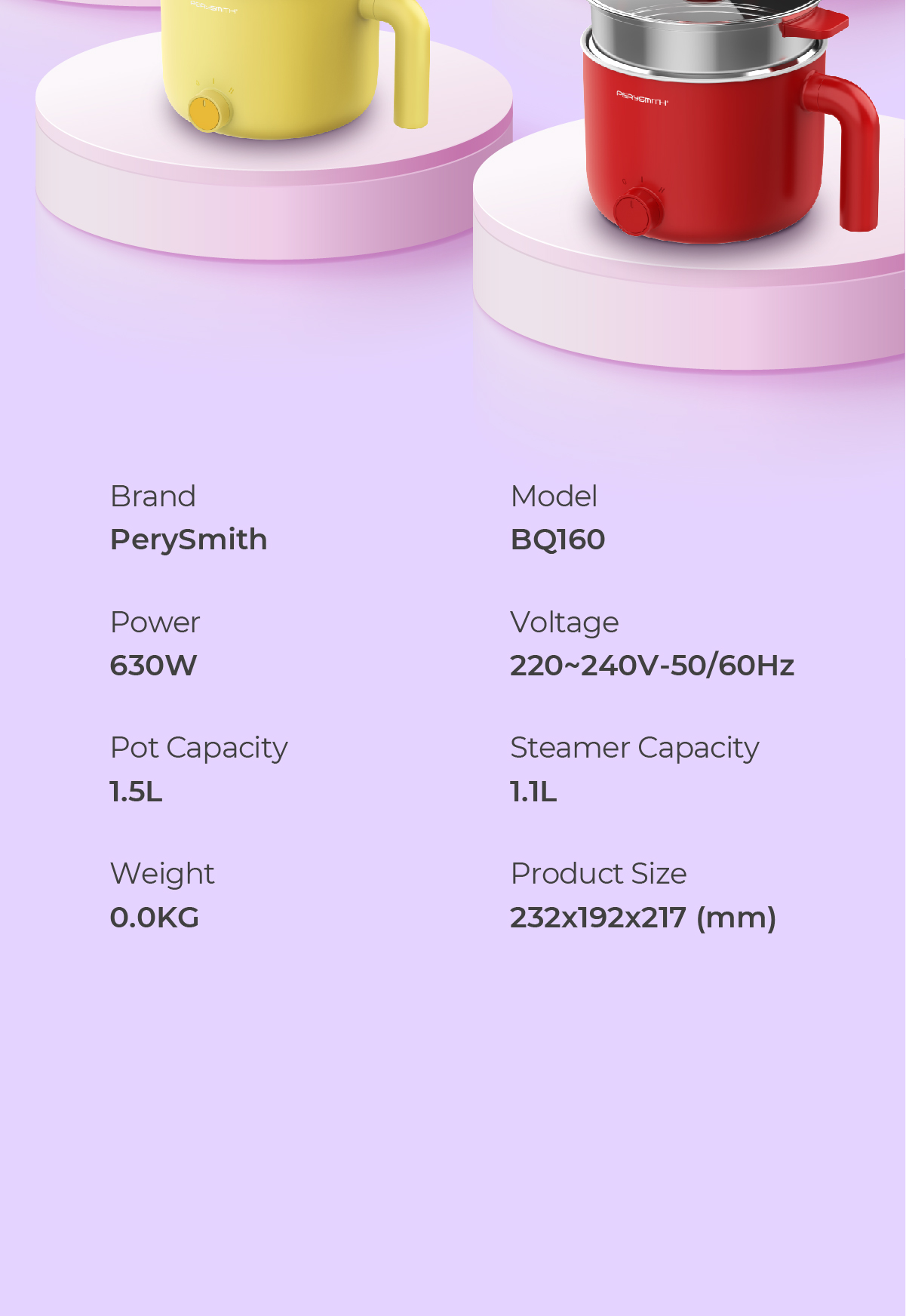 PERYSMITH 2 IN 1 MULTI COOKER SIGNATURE SERIES BQ160 - PerySmith Malaysia