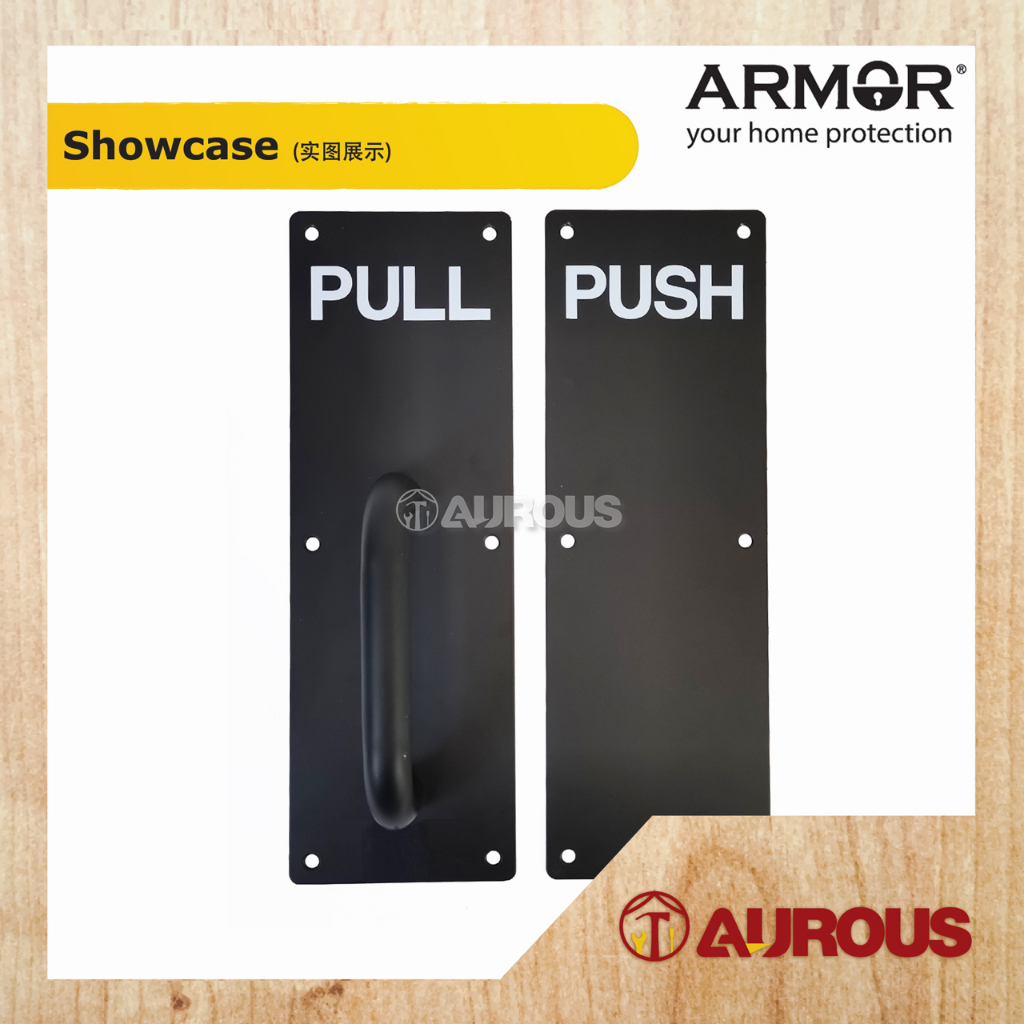 ARMOR STAINLESS STEEL SUS304 PULL PLATE / PUSH PLATE ( APH-PP500 / APH ...
