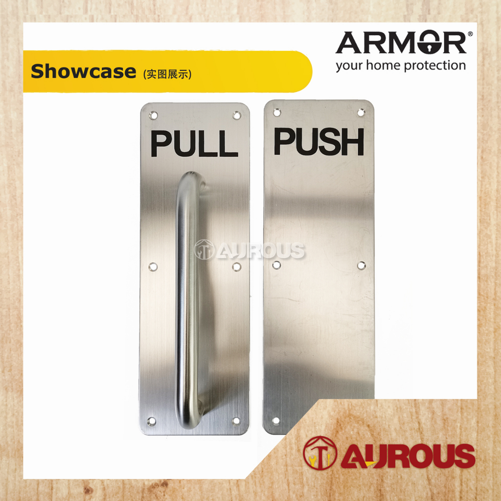 ARMOR STAINLESS STEEL SUS304 PULL PLATE / PUSH PLATE ( APH-PP500 / APH ...