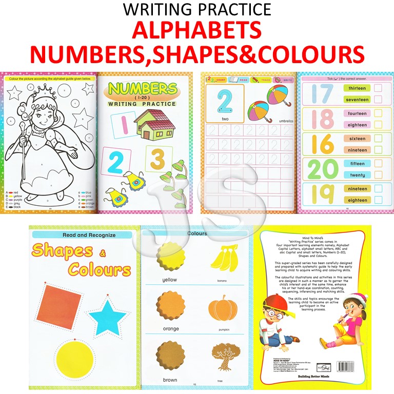 PRACTICE WRITING WITH COLOURFUL PICTURES & WRITING PRACTICE ALPHABET ...