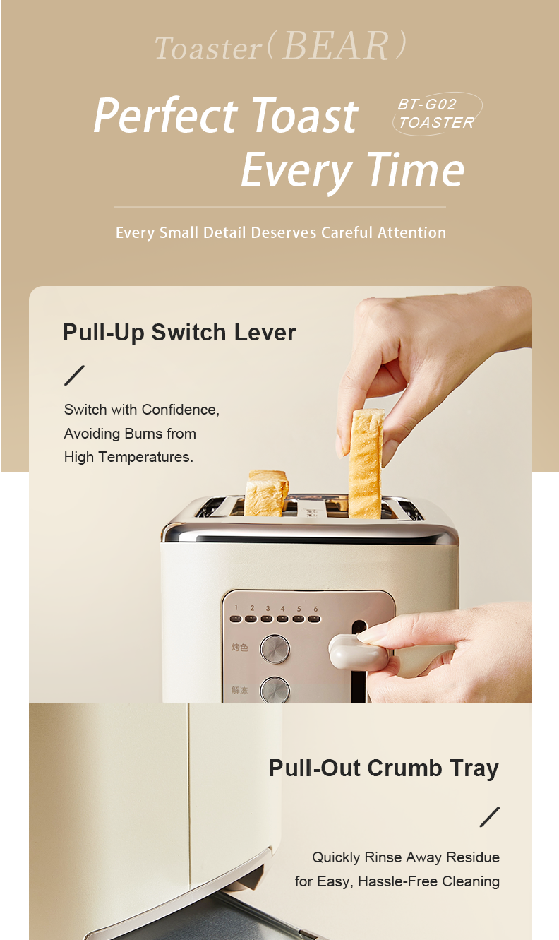 Bear Toaster | 6 Level Baking Mode | Dual Sided Baking | Fast Heating