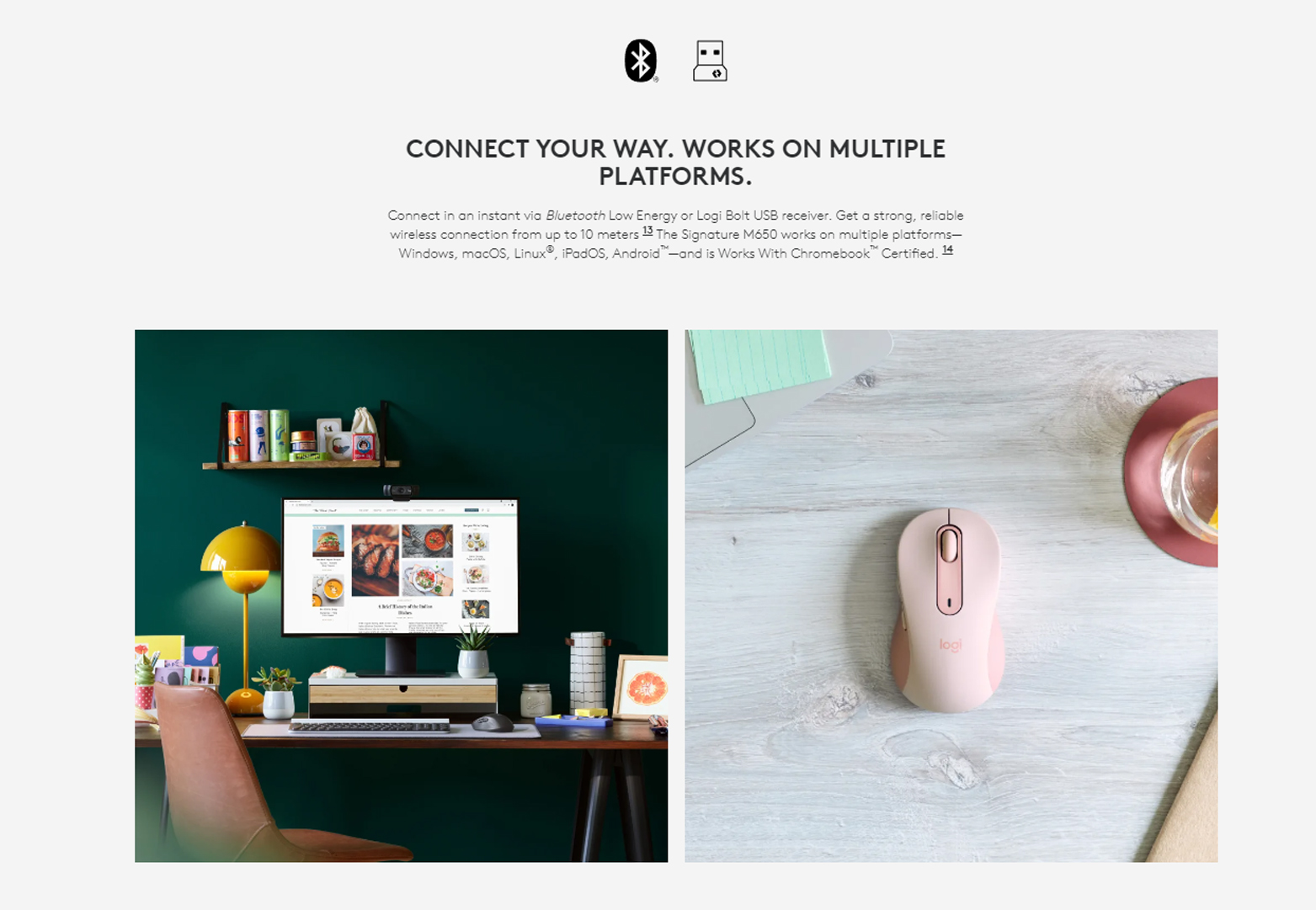 Logitech Signature M650 / M650 L Wireless Mouse | Silent Touch | Bluet ...