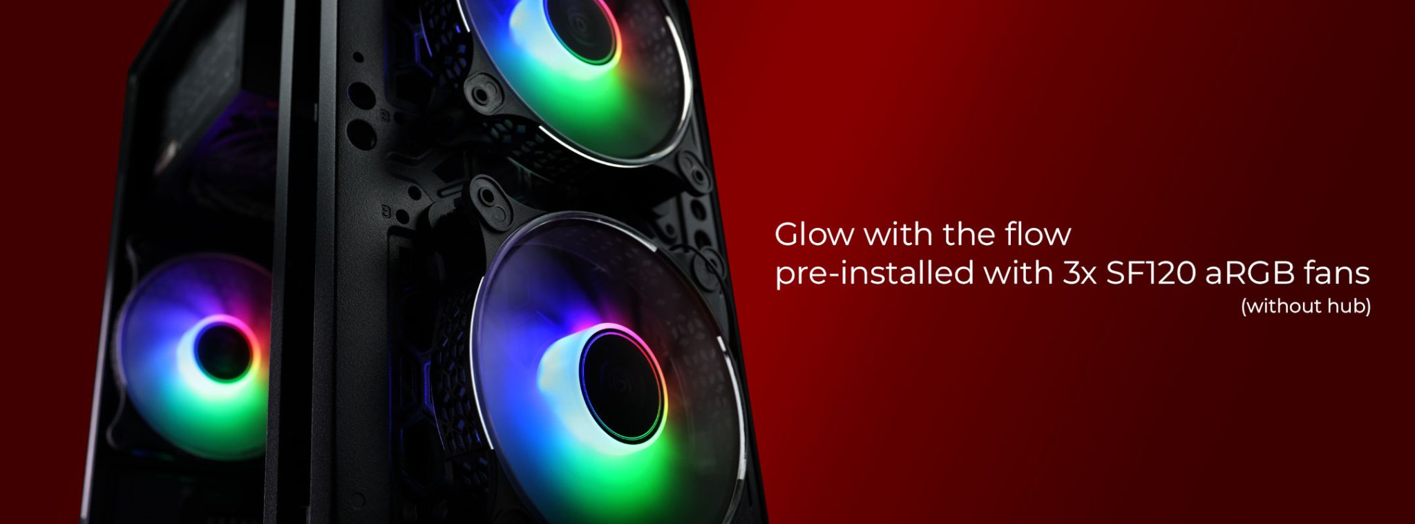 SLEVCASE Insight Micro ATX (mATX) PC Casing | Included 3x aRGB 120mm F ...