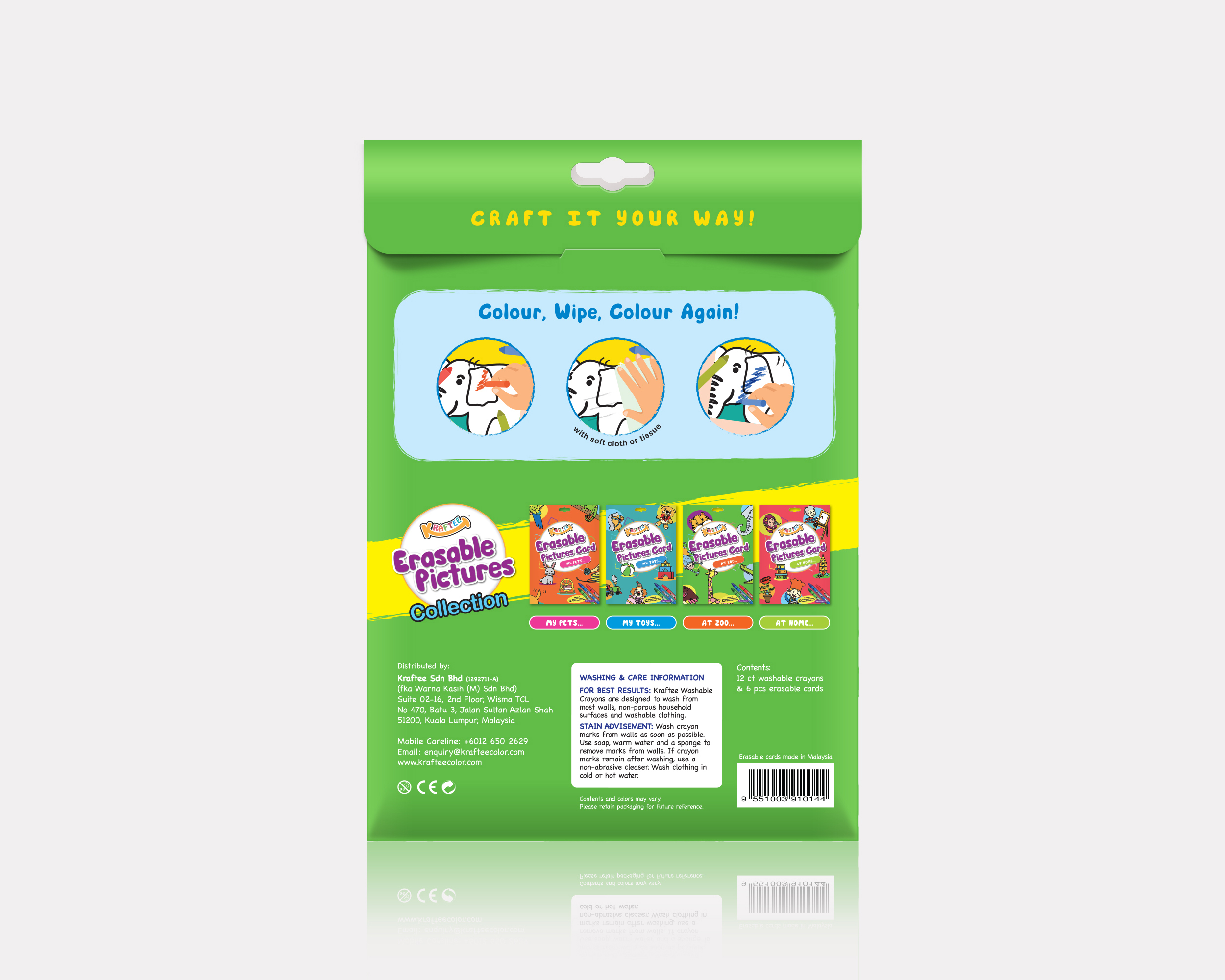 KRAFTEE ERASABLE PICTURES CARD AT ZOO