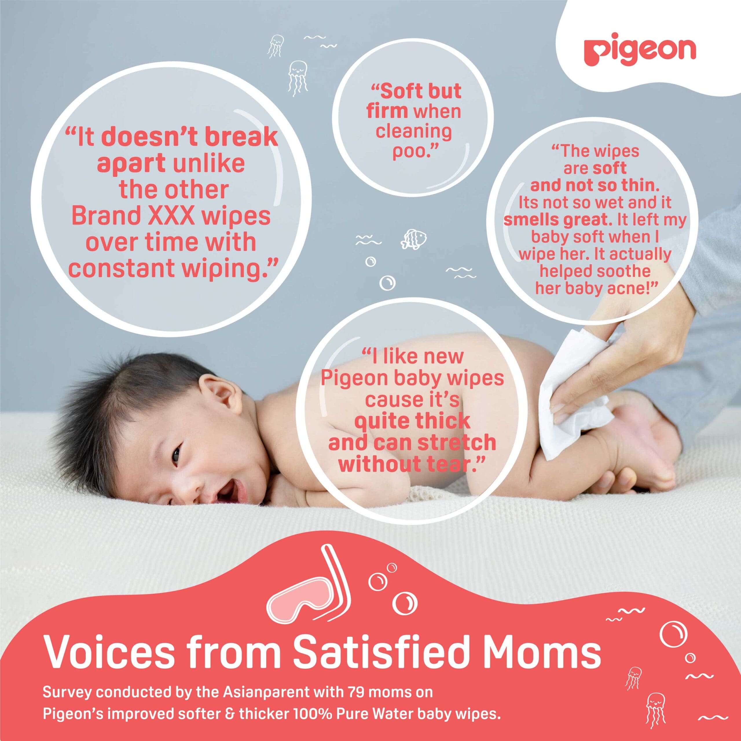 Pigeon Baby Wipes 100 Pure Water 30 s x 2 packs 80 s x 6 packs Tisu Basah Bayi Mum Baby Love Baby Shop Online Malaysia