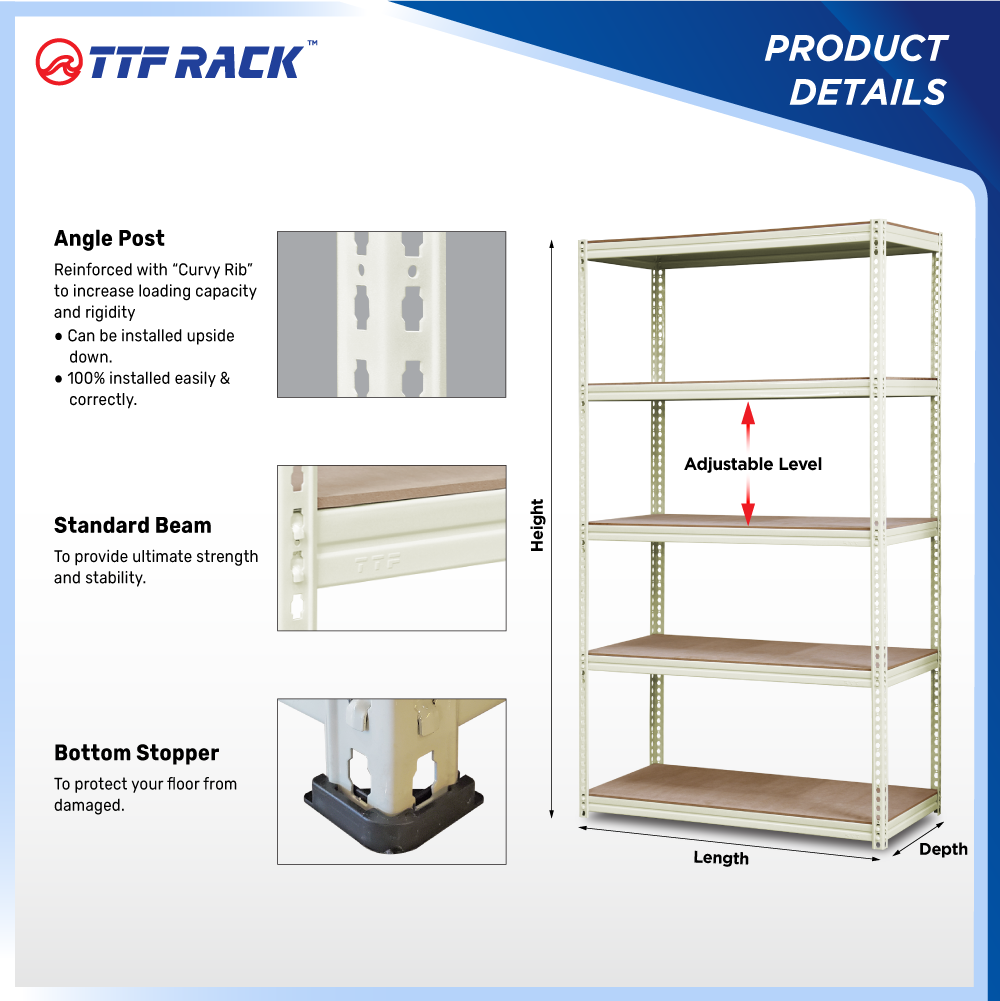 TTF Rack™️ EASY RACK H150-210cm 5 Levels | TTFRack™ | Malaysia's ...