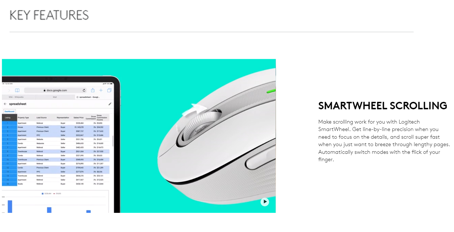 Logitech Signature M650 / M650 L Wireless Mouse | Silent Touch | Bluet ...