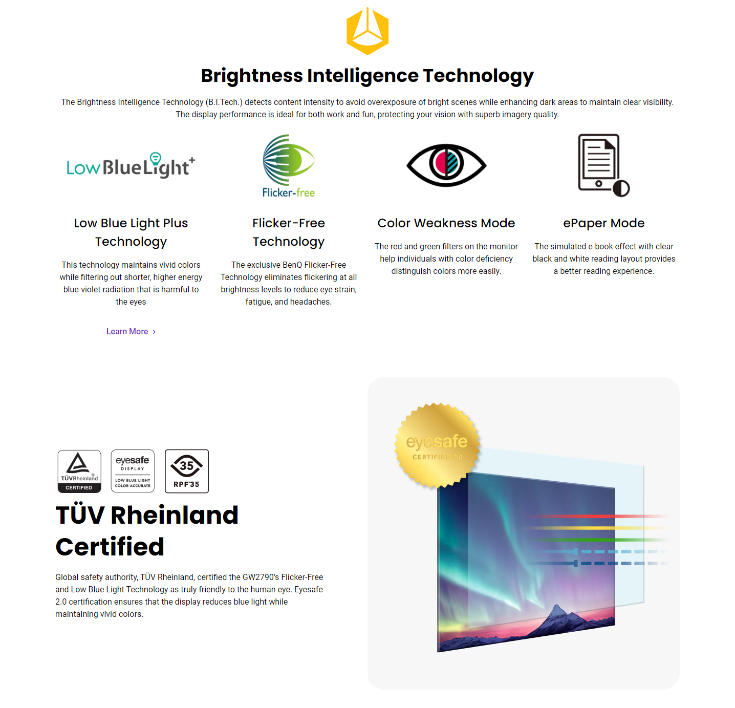 BenQ GW2490 24" / GW2790 27" FHD IPS Eye Care Monitor | 100Hz | Low Bl ...