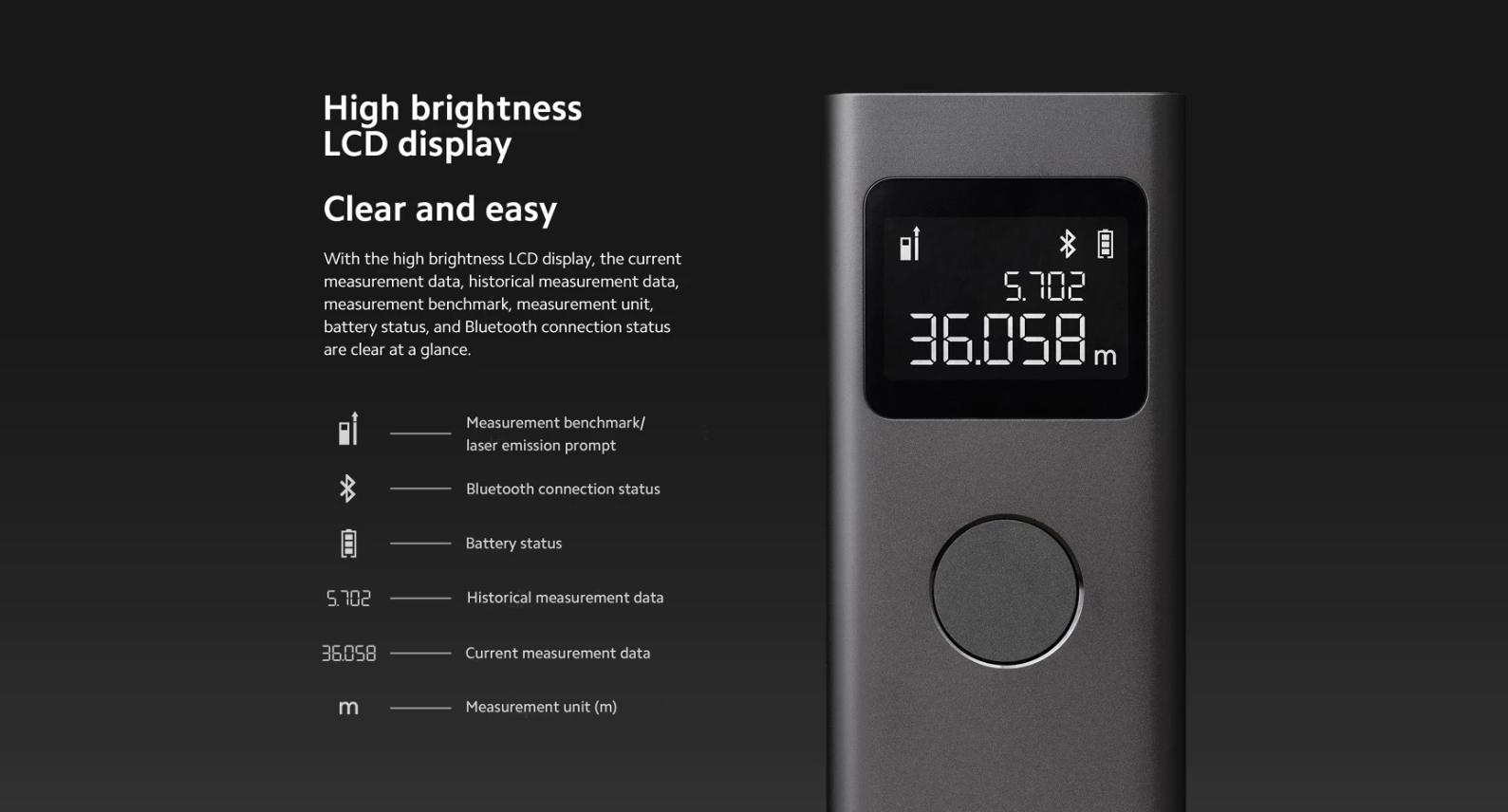 Xiaomi Smart Laser Measure | Real-Time Measurement | Clear LCD Display ...