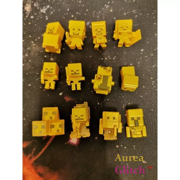 Minecraft Mini Figures Original Mattel Chest Series Golden figures for ...