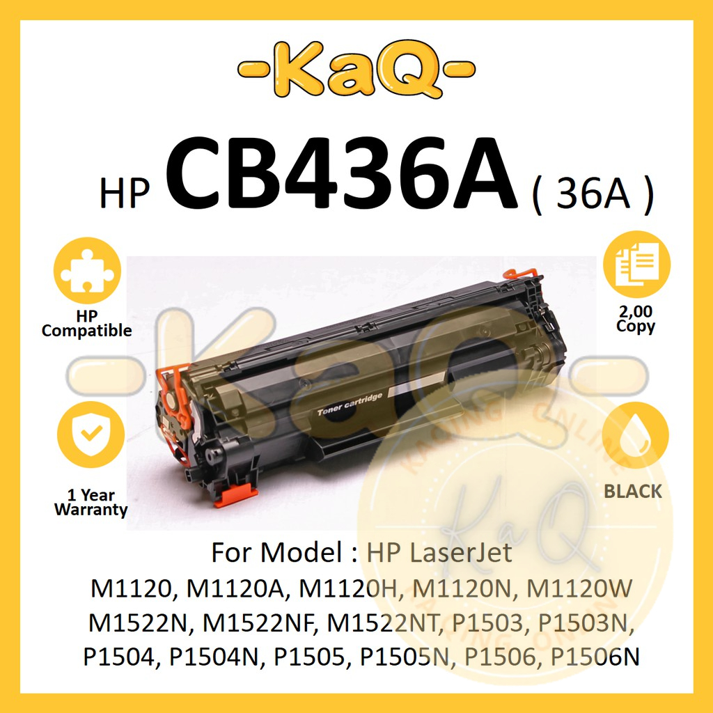HP CB436A CB 436A 36A 436 Compatible Toner for Laserjet P1503 P1505 ...