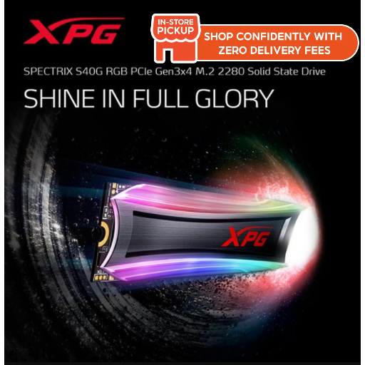 SSD XPG SPECTRIX S40G 256 GB 2280 NVME PCIE RGB L 3500 MB E