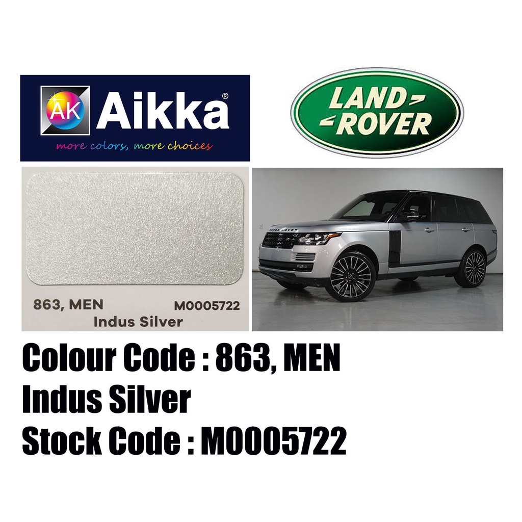 AIKKA AUTOMOTIVE PAINT / LAND ROVER 863, MEN / INDUS SILVER / 2K CAR ...